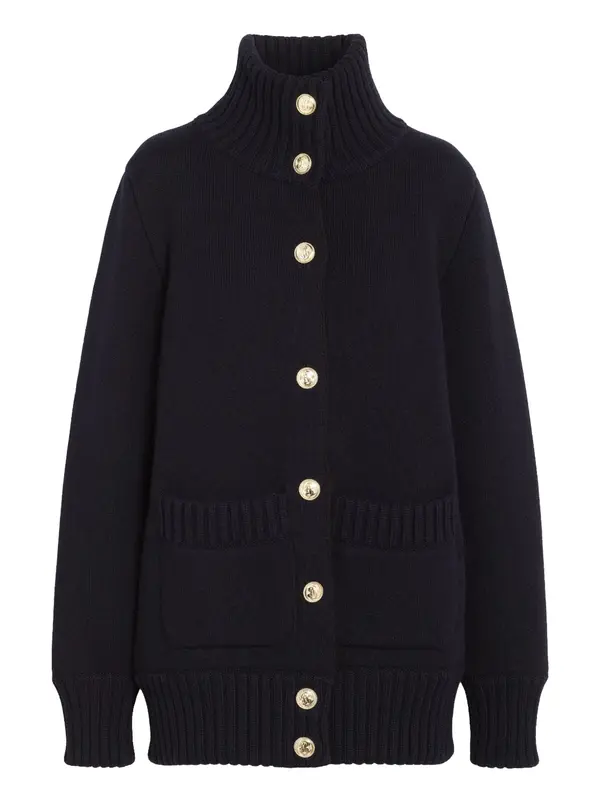 BARRIE Buttoned Cashmere-blend Cardigan - Black