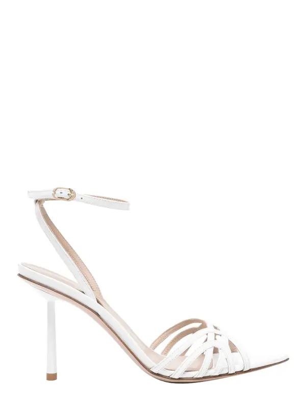 LE SILLA Bella 120mm Leather Sandals - White
