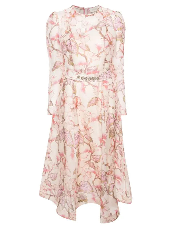 Zimmermann Matchmaker Floral-print Midi Dress - Pink