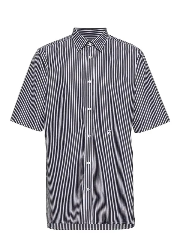 MAISON MARGIELA Embroidered-logo Striped Shirt - White