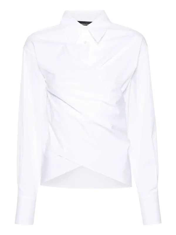 Fabiana Filippi Tied Cropped Shirt - White