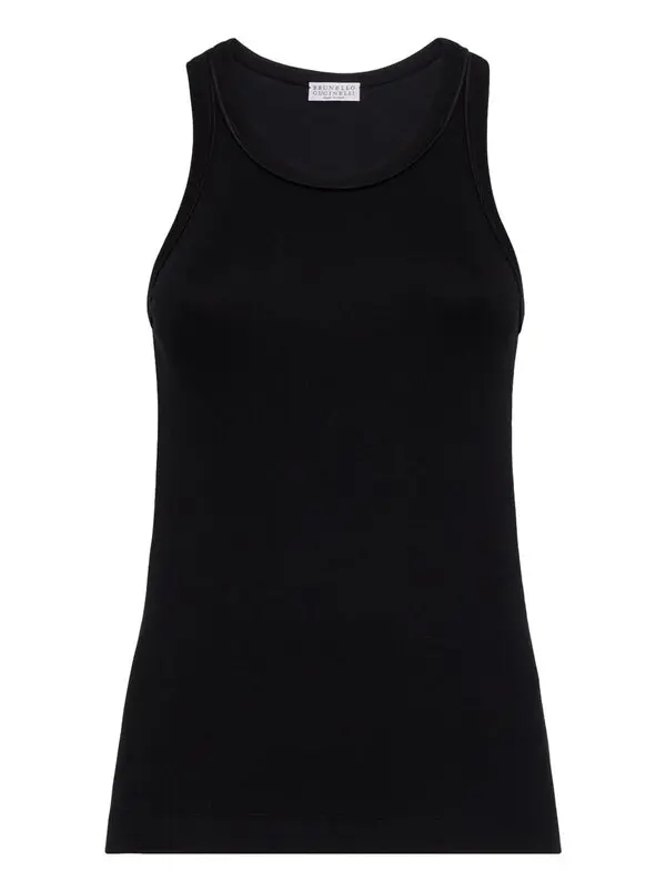 Brunello Cucinelli Fine-ribbed Tank Top - Black