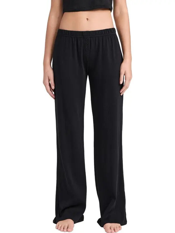COUCOU The Pointelle Pants - Black