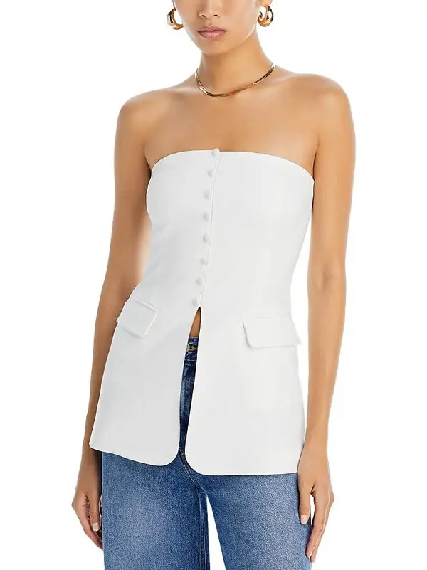 FORE Strapless Top - White