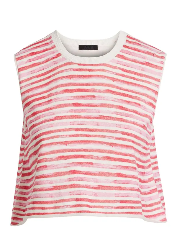 ATM Anthony Thomas Melillo Cropped Striped Top - Pink
