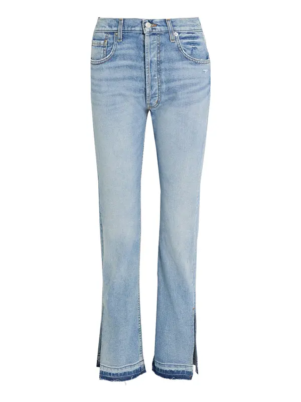 EB DENIM High-rise Straight-leg Jeans - Light Denim