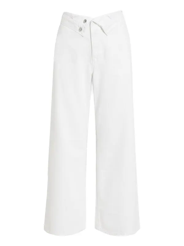 EB DENIM Madison High-rise Wide-leg Jeans - White