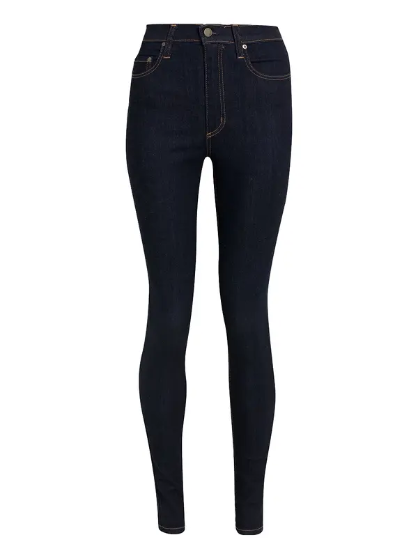 Nobody Denim Siren High-rise Skinny Jeans - Dark Denim