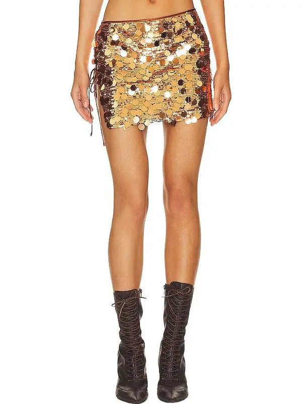 Lioness Night Rider Mini Skirt - Bronze