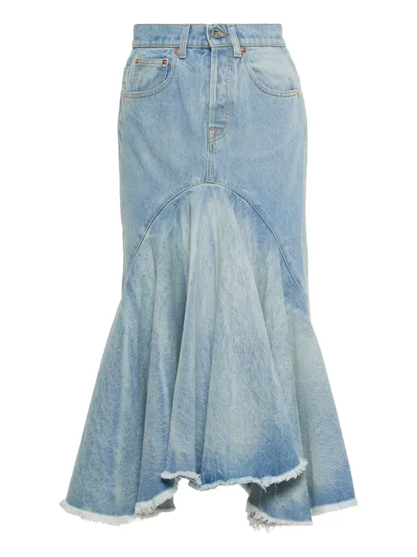 Vetements Denim Midi Skirt - Blue