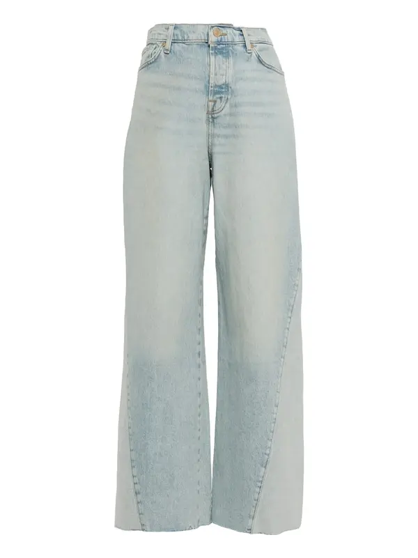 7 For All Mankind Zoey High-rise Wide-leg Jeans - Blue
