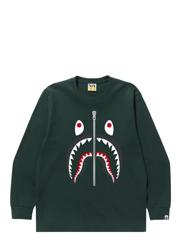 A BATHING APE Shark Long-sleeve Tee - Green