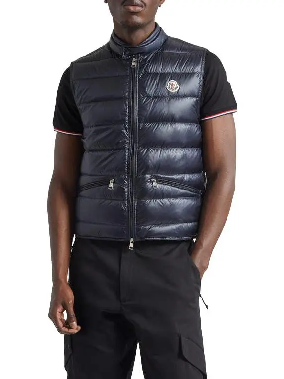 Moncler Gui Down Puffer Vest - Blue