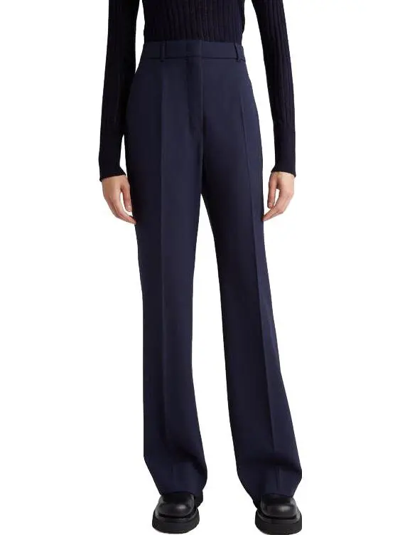 Max Mara Agami Virgin Wool Pants - Navy