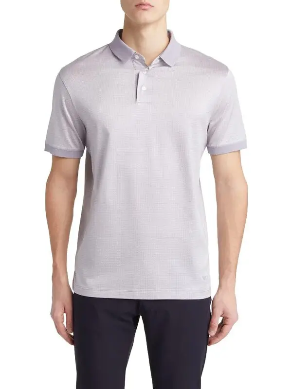 Emporio Armani Micro Pattern Polo - Lilac
