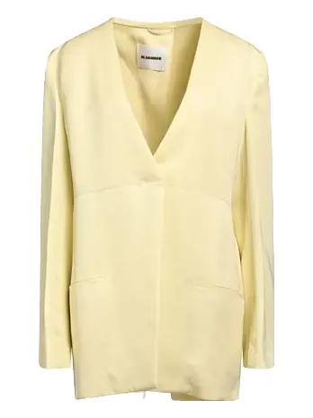 JIL SANDER Single-breasted Twill Blazer - Yellow