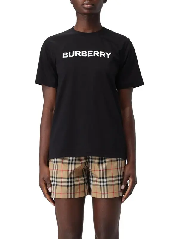 Burberry Cotton T-shirt With Logo - Black