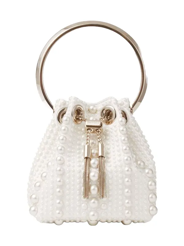 JIMMY CHOO Bon Bon Mini Bag - White