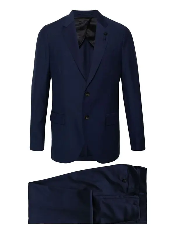 LARDINI Single-breasted Wool Suit - Blue