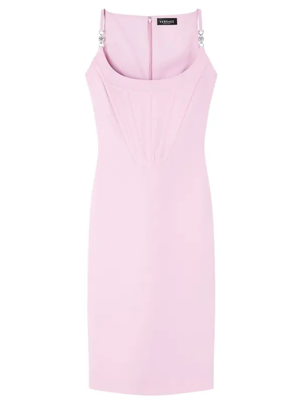 Versace Corset-style Crepe Midi Dress - Pink