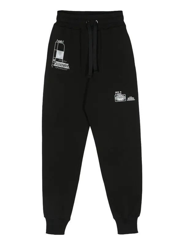 Dolce & Gabbana Print Cotton Track Pants - Black
