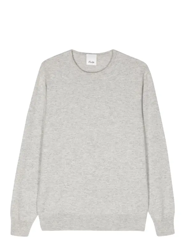 ALLUDE Long-sleeved Cashmere Jumper - Grey