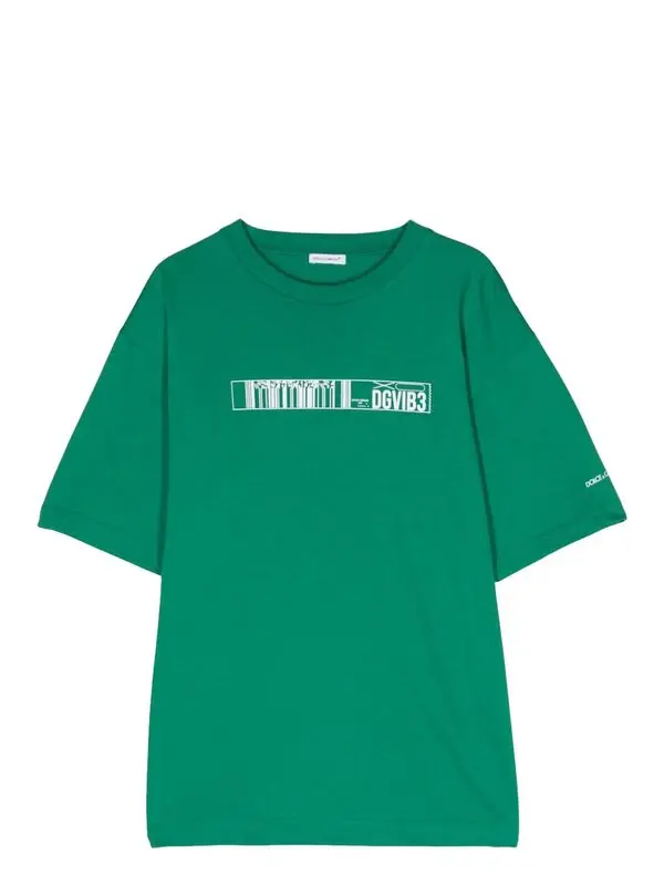 Dolce & Gabbana Dgvib3 Print Cotton T-shirt - Green
