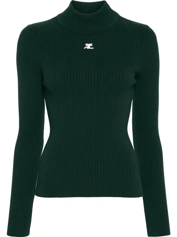 COURREGES Reedition Ribbed Sweater - Green