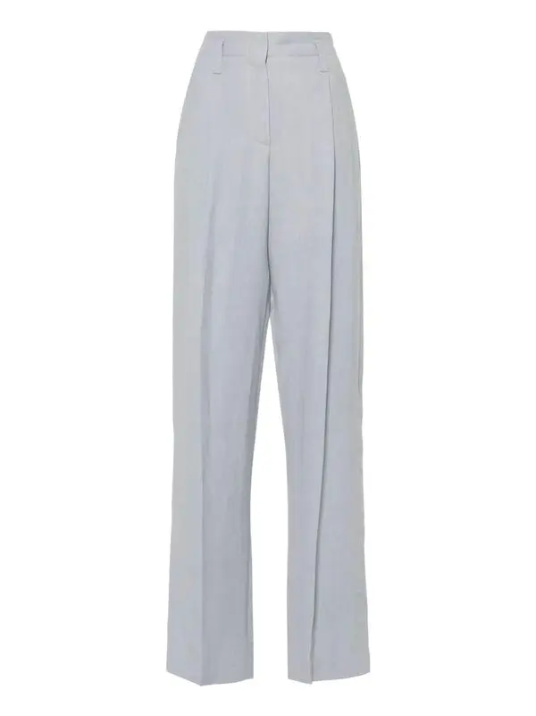 Brunello Cucinelli Pleated Straight-leg Trousers - Blue