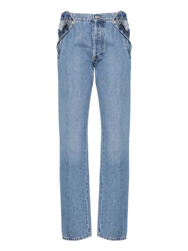 Coperni Open Hip Straight-leg Jeans - Blue