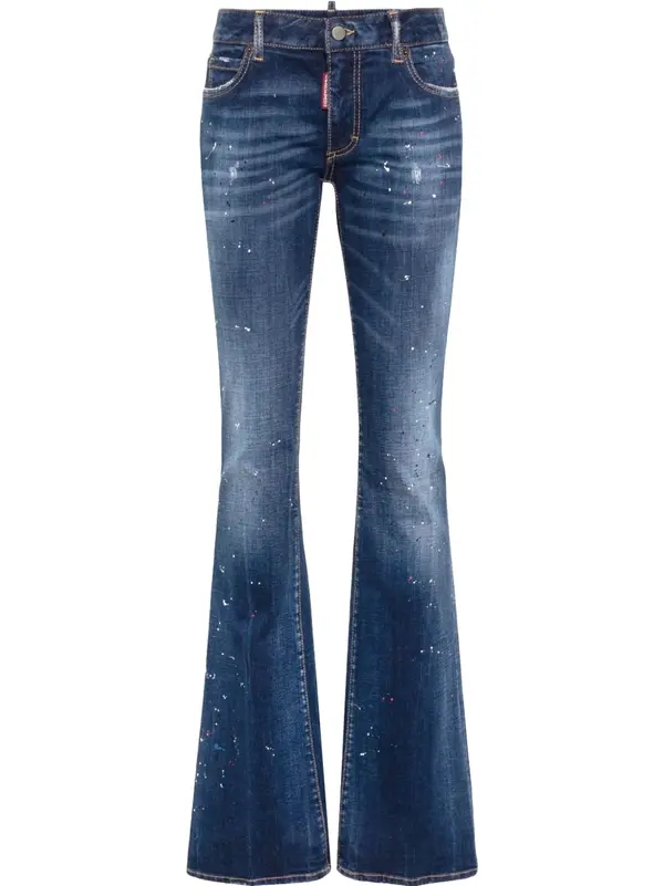 Dsquared2 Twiggy Mid-rise Flared Jeans - Blue