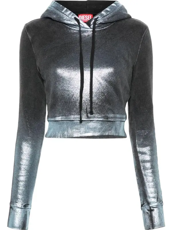 DIESEL® F-slimmy Cropped Hoodie - Blue