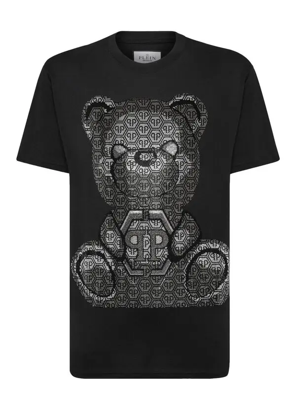 Philipp Plein 3d Teddy Embellished T-shirt - Black