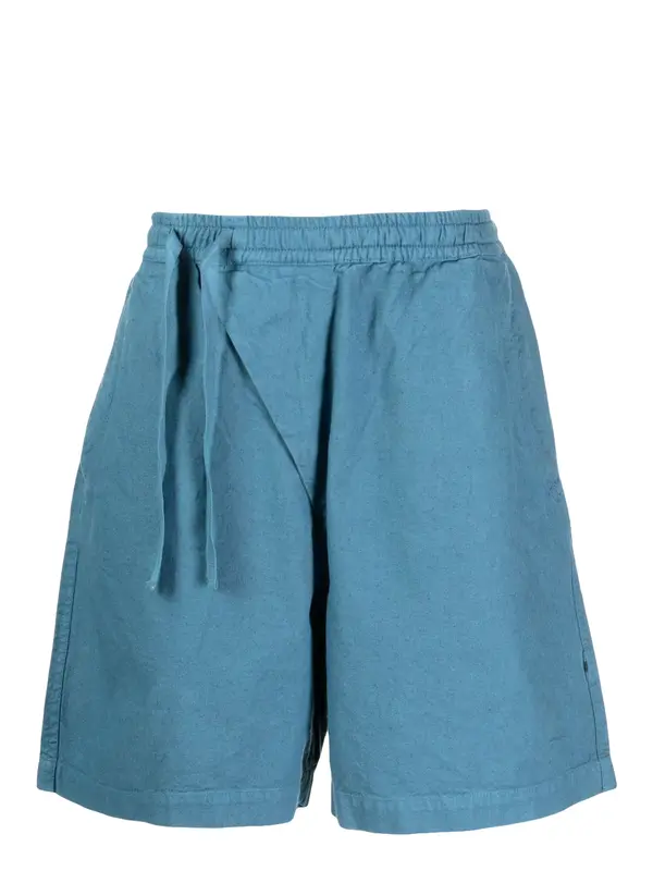 MAHARISHI Off-centre Drawstring Bermuda Shorts - Blue