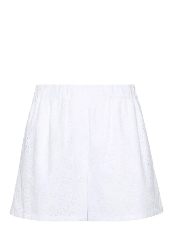 Kenzo Broderie-anglaise High-rise Short Shorts - White