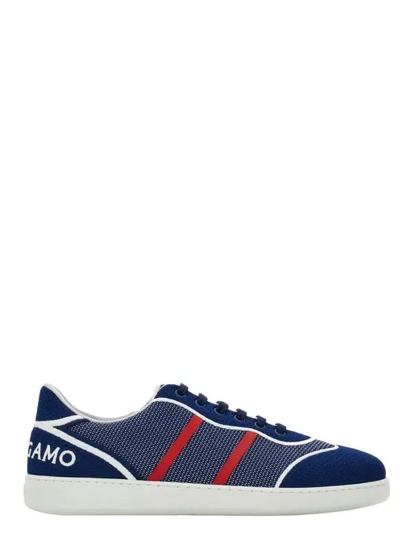 FERRAGAMO Panelled Lace-up Sneakers - Blue