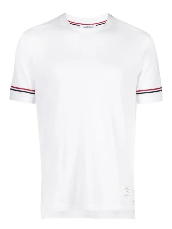 Thom Browne Rwv-stripe Knitted Top - White