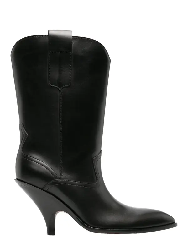Bally Lavyn 95mm Leather Cowboy Boots - Black