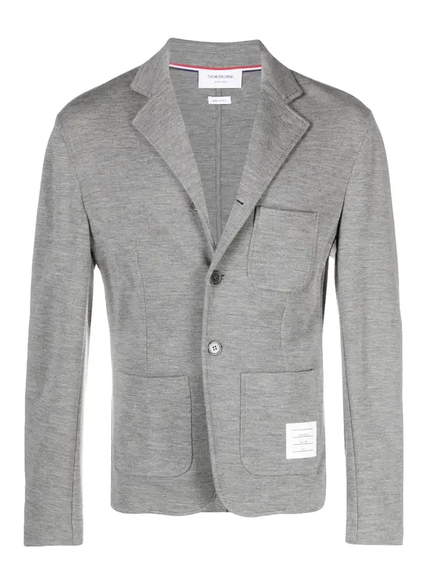 Thom Browne Single-breasted Button-fastening Blazer - Grey