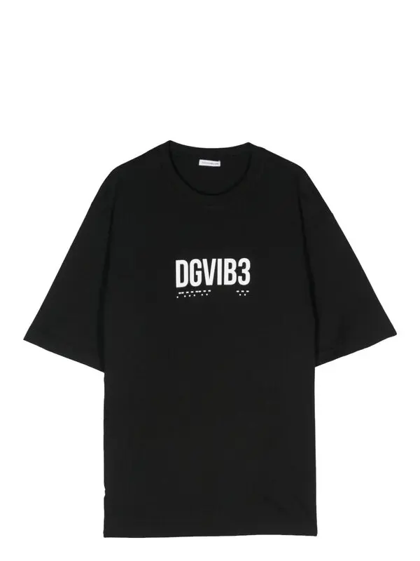 Dolce & Gabbana Dgvib3 Print Cotton T-shirt - Black