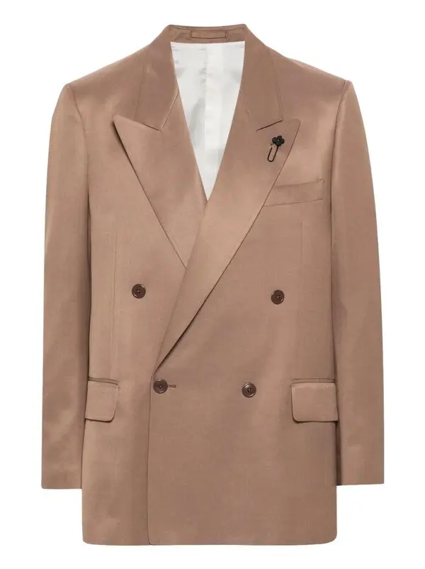 LARDINI Double-breasted Blazer - Neutrals