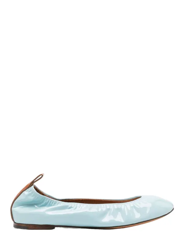 LANVIN Patent Leather Ballerina Shoes - Blue
