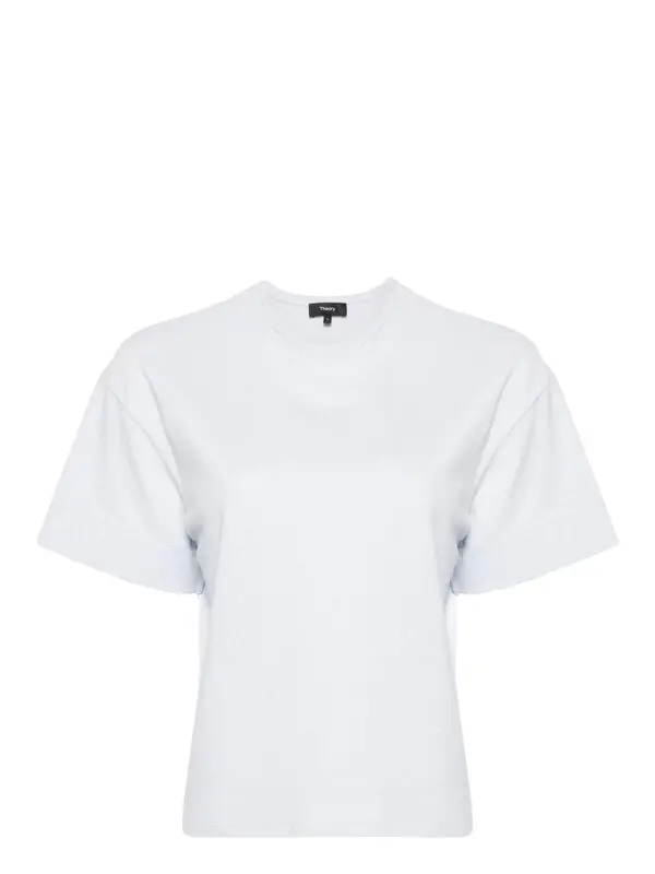 Theory Piqué Cotton T-shirt - Blue
