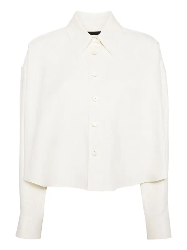 Fabiana Filippi Buttoned Linen Blend Shirt - White