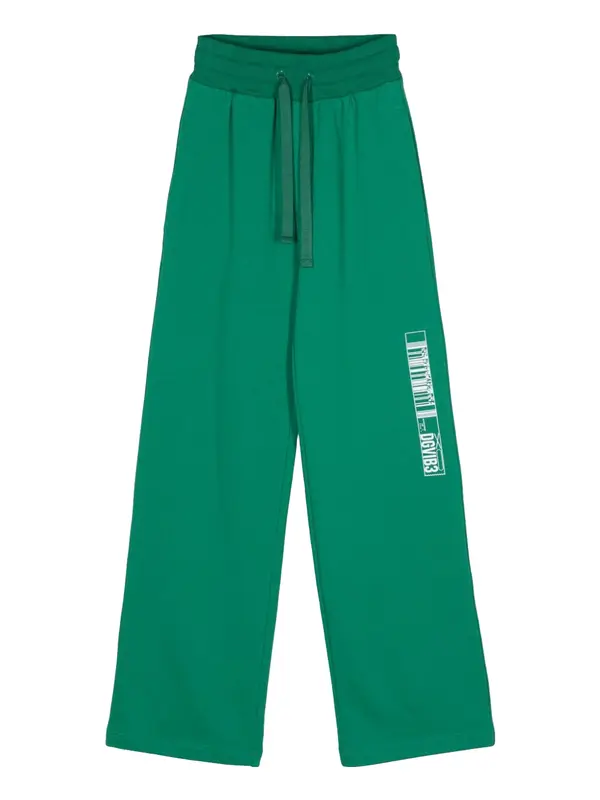Dolce & Gabbana Dgvib3-print Cotton Track Pants - Green