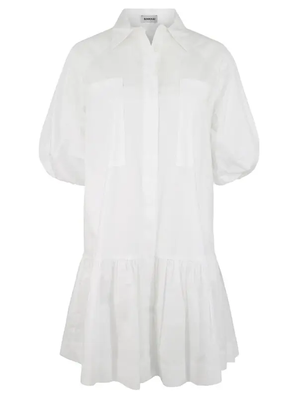 Simkhai Crissy Poplin Mini Dress - White
