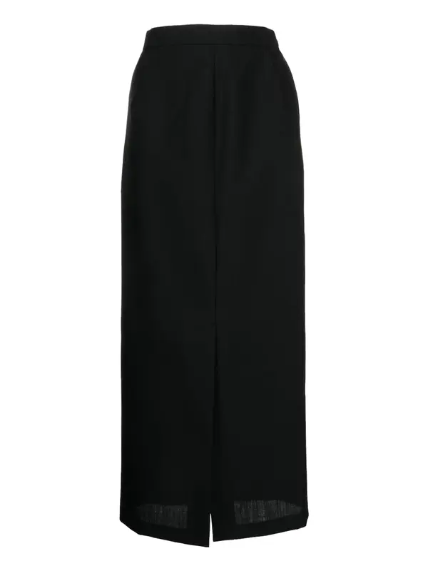 ENFOLD High-waisted Wool Maxi Skirt - Black