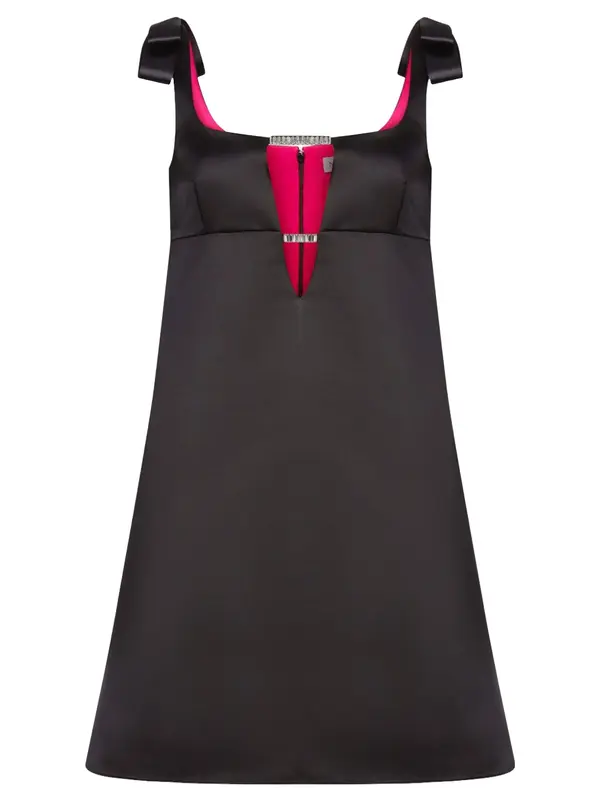 Nina Ricci Satin-finish A-line Mini Dress - Black