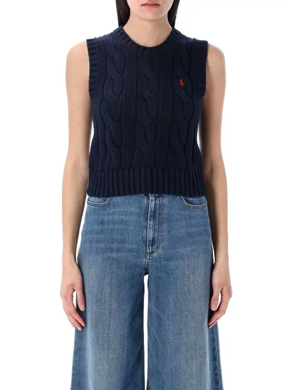 Polo Ralph Lauren Cable Knit Vest - Hunter Navy