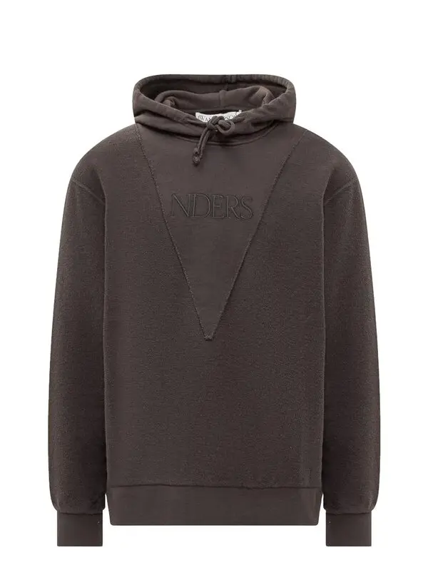 JW Anderson Hooded Sweatshirt With Contrast Detailing - Black